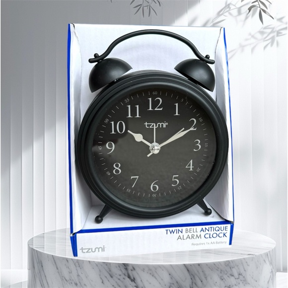 Tzumi | Accents | Twin Bell Antique Alarm Clock Vintage Retro Classic ...